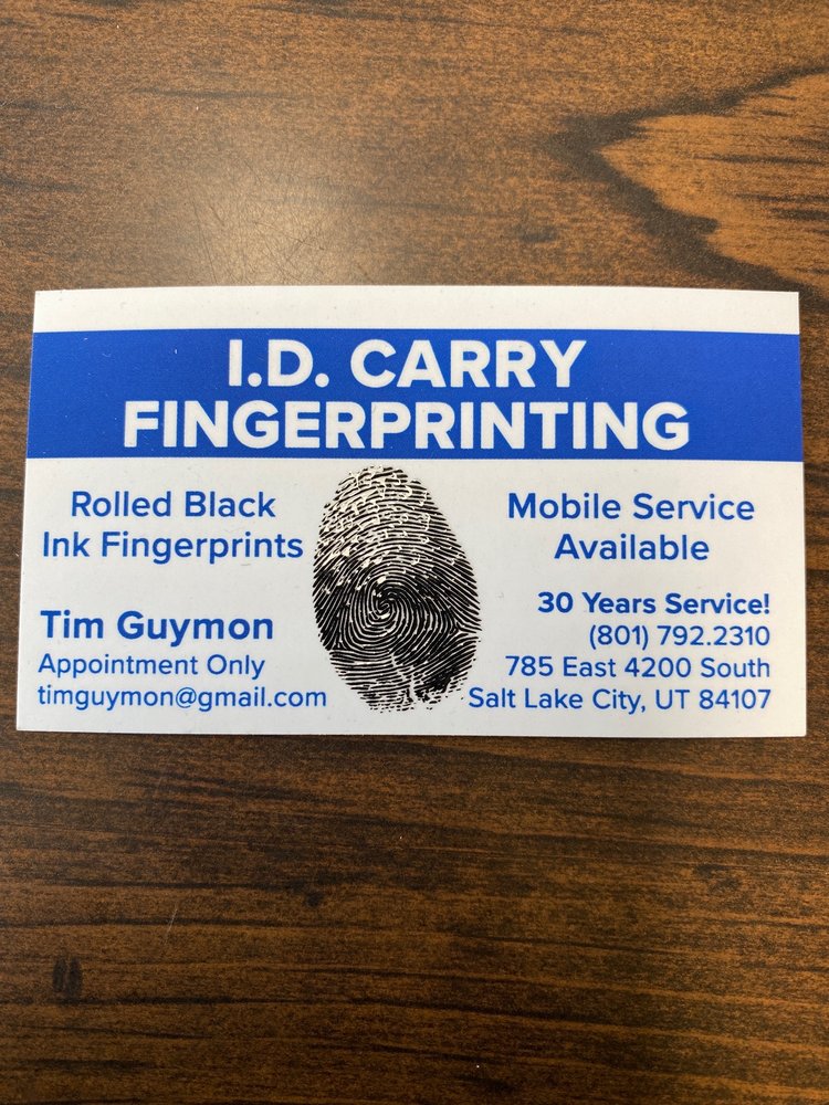 ID CARRY FINGERPRINTING - 785 E 4200 S, Salt Lake City, UT - Yelp