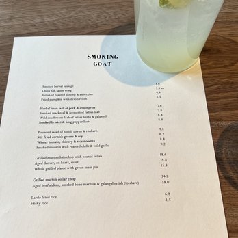 SMOKING GOAT - Thai Restaurant in London, London at 64 Shoreditch High ...