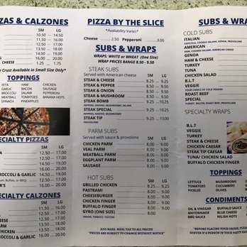 Pizza depot menu store