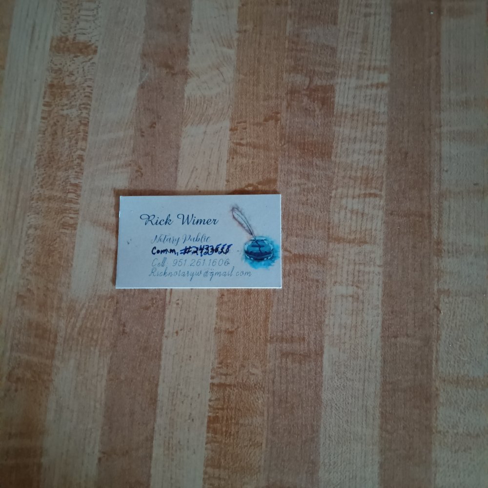 RICK WIMER NOTARY PUBLIC - Updated July 2025 - 41411 Sycamore St ...