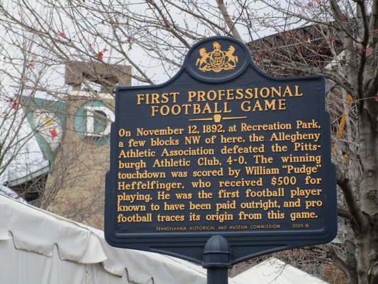 FIRST PROFESSIONAL FOOTBALL GAME HISTORICAL MARKER - Updated September ...
