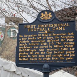 FIRST PROFESSIONAL FOOTBALL GAME HISTORICAL MARKER - Landmarks ...