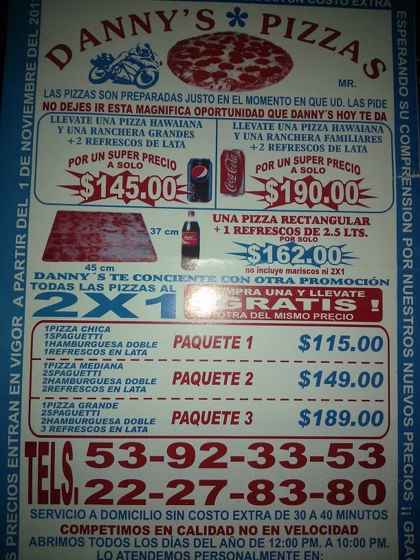 DANNY’S PIZZAS - Updated May 2025 - Calle 28 75, México, D.F., Mexico ...