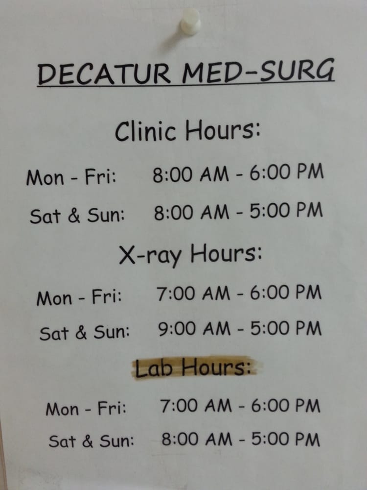 DECATUR MED-SURG CLINIC - Updated June 2026 - 2828 Hwy 31 S, Decatur ...