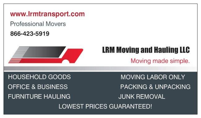LRM MOVING & HAULING SERVICE - Updated November 2024 - Americus ...