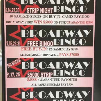 BINGO-BROADWAY BINGO - Updated August 2025 - 109 Photos & 25 Reviews ...