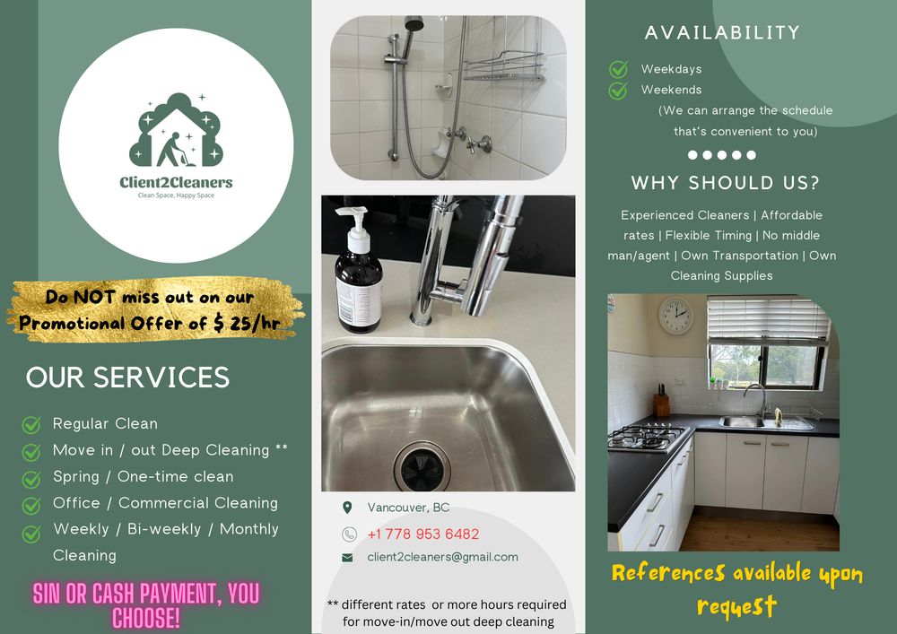 CLIENT 2 CLEANERS - Updated November 2024 - Request a Quote - Vancouver ...