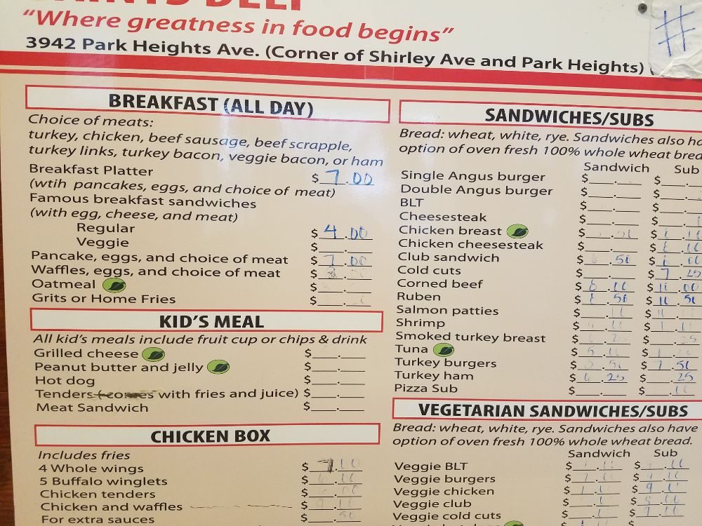 SAINTS DELI - Updated March 2025 - 3942 Park Heights Ave, Baltimore ...