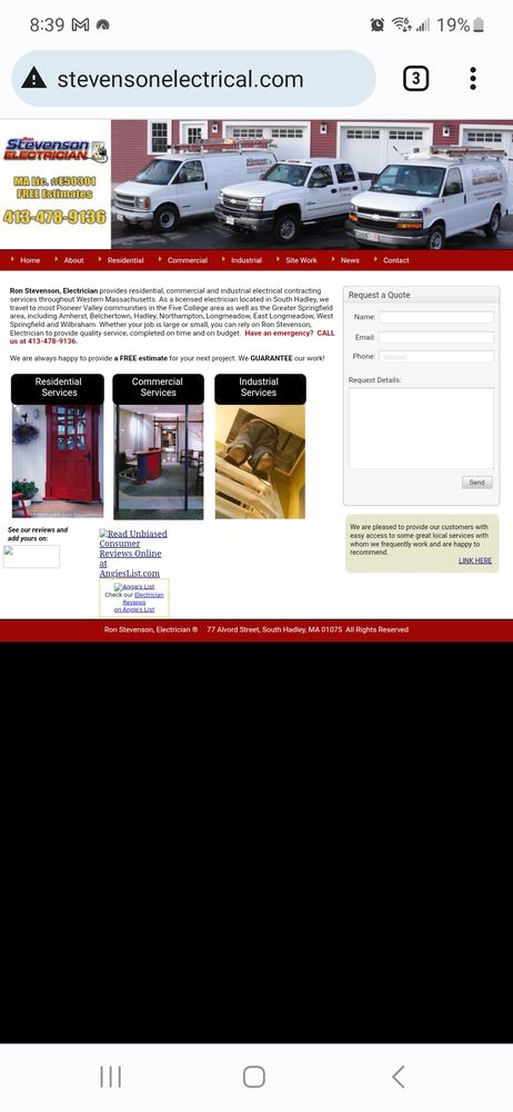 RON STEVENSON ELECTRICIAN - Updated September 2024 - 620 Pine St, South ...