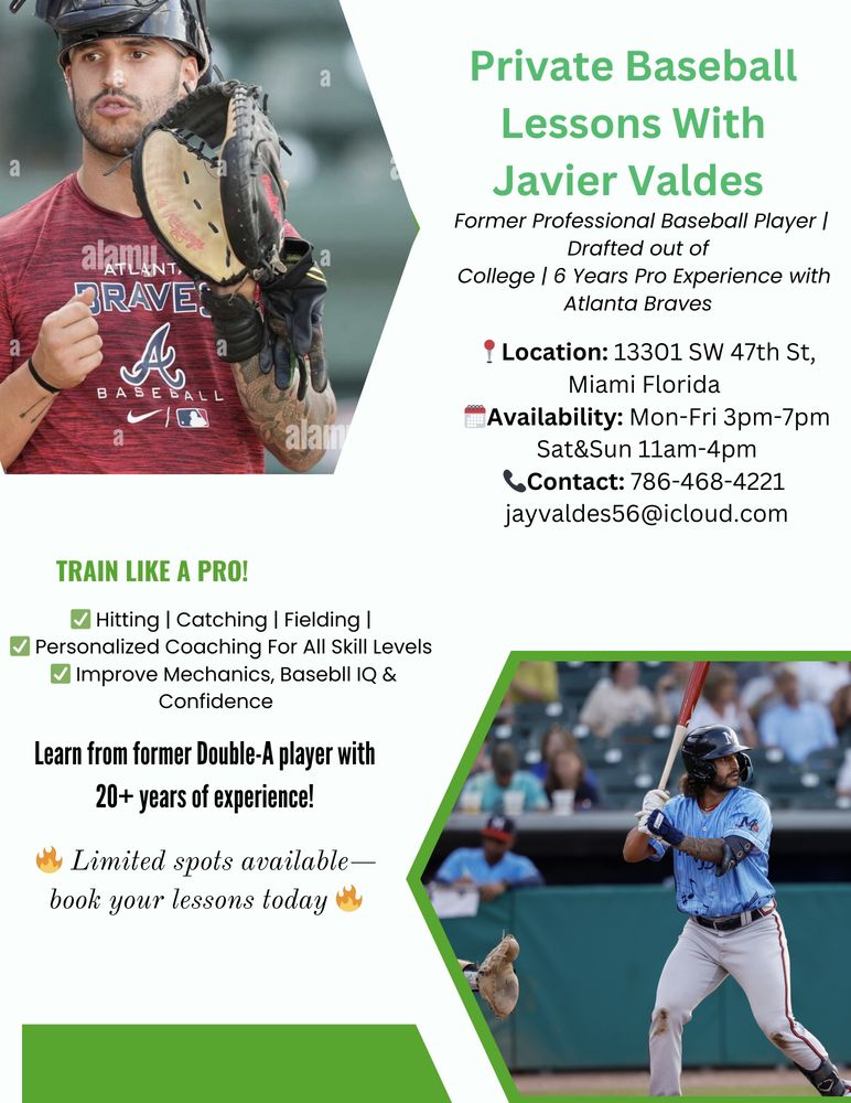 BASEBALL LESSONS WITH JAVIER VALDES - Updated February 2025 - 13301 SW ...