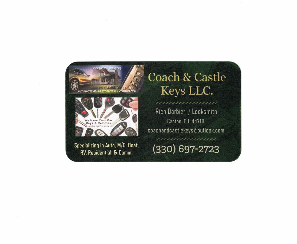 COACH AND CASTLE KEYS - Updated October 2025 - Jackson Belden, Ohio ...