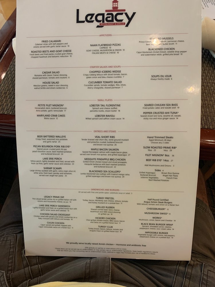 LEGACY RESTAURANT & GRILLE - 25 Photos & 23 Reviews - 750 Jaycox Rd ...