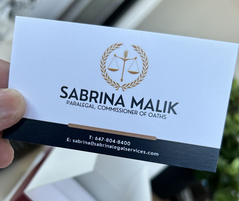 SABRINA MALIK LEGAL SERVICES - Updated July 2025 - 1409-251 Jarvis ...