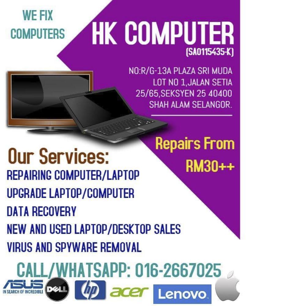 HK COMPUTER - Updated April 2025 - Jalan Setia 25/26 Seksyen 25, Shah ...