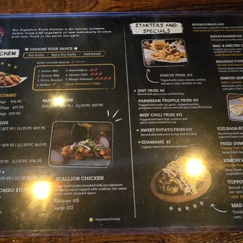 Mad for chicken menu store