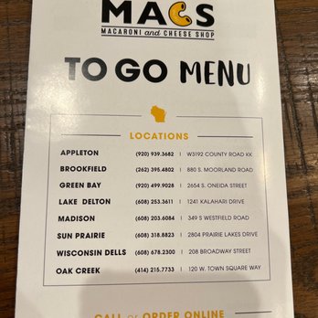 MACS MACARONI AND CHEESE SHOP - Updated October 2025 - 45 Photos & 23 ...