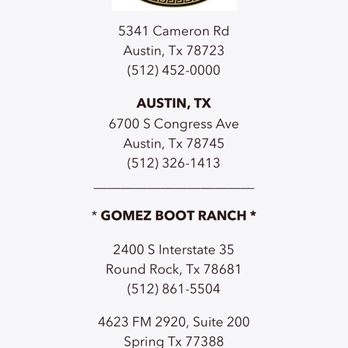 GOMEZ BOOT RANCH - Updated December 2025 - 2400 S Interstate 35, Round ...
