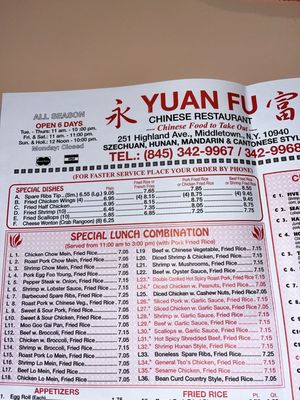 YUAN FU CHINESE FOOD - Updated October 2025 - 18 Reviews - 251 Highland ...
