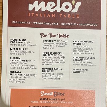 MELO’S ITALIAN TABLE - Updated February 2025 - 777 Photos & 402 Reviews ...