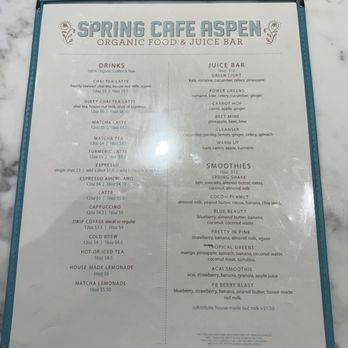 SPRING CAFE ASPEN - Updated September 2025 - 101 Photos & 110 Reviews ...