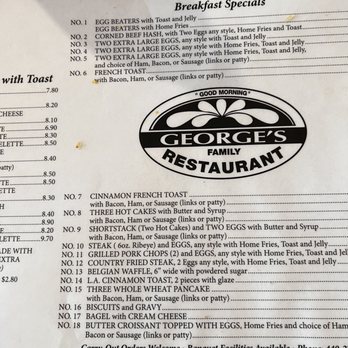 George's family restaurant store