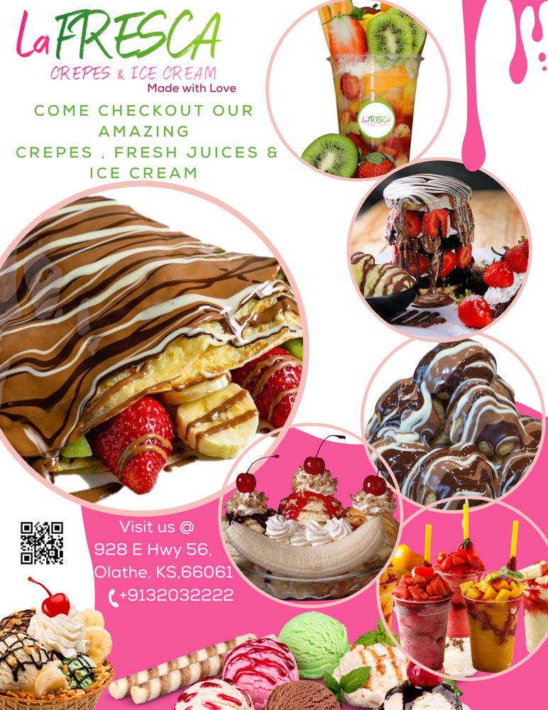 LA FRESCA CREPES & ICE CREAM - 26 Photos & 15 Reviews - 928 Old 56 Hwy, Olathe, Kansas - Ice ...