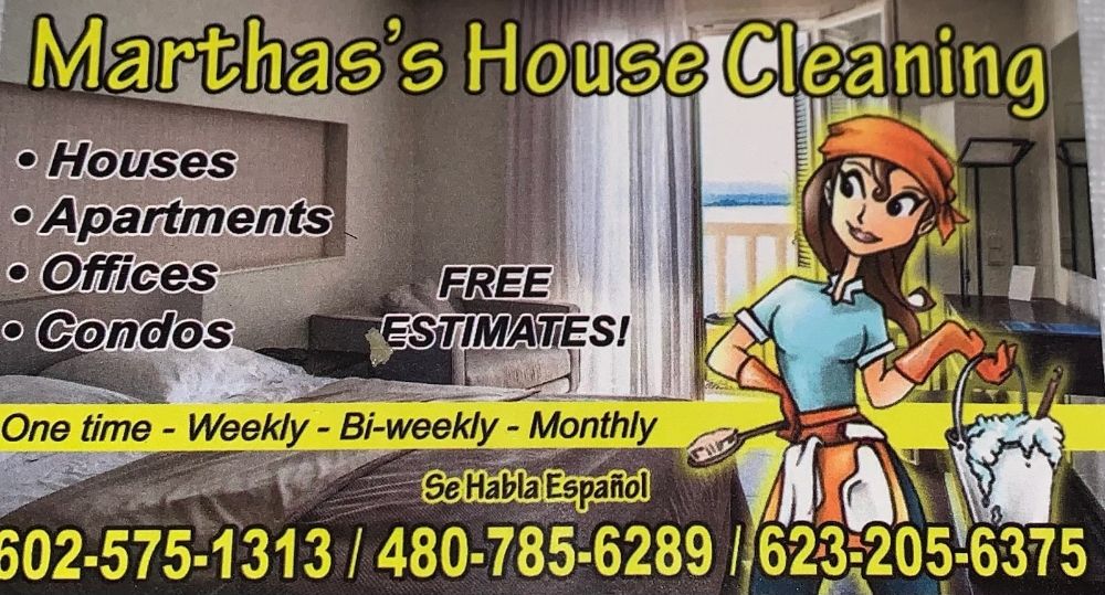MARTHA’S HOUSE CLEANING - Phoenix, Arizona - Home Cleaning - Phone ...