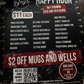 BIGS PEORIA - AMERICAN BAR AND GRILL - Updated October 2025 - 204 ...