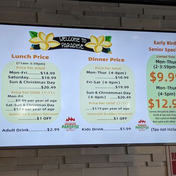PARADISE BUFFET - Updated June 2025 - 209 Photos & 164 Reviews - 930 ...