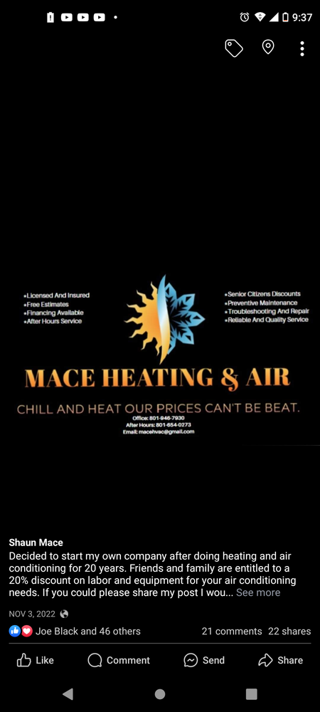 MACE HEATING AND AIR - Updated December 2024 - Request Consultation ...