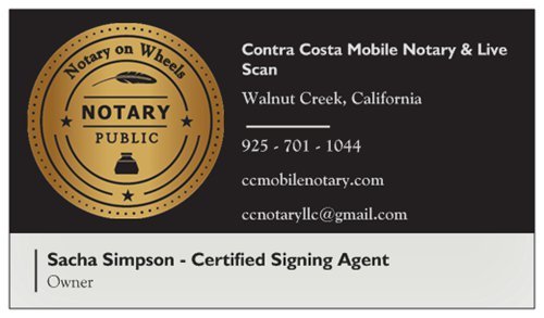 CONTRA COSTA MOBILE NOTARY & LIVE SCAN - Updated July 2025 - Walnut Creek, California - Notaries ...