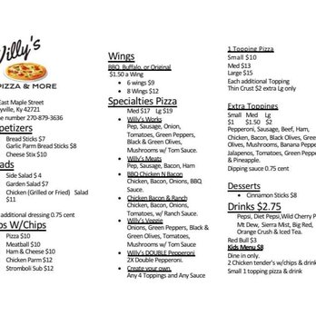 WILLY’S PIZZA & MORE - Updated January 2026 - 21 Photos - 520 East ...