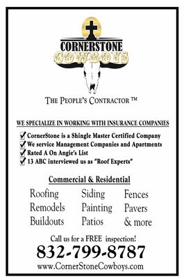 CORNERSTONE COWBOYS CONSTRUCTION - 96 Photos & 35 Reviews - 9320 Montridge Dr, Houston, Texas ...