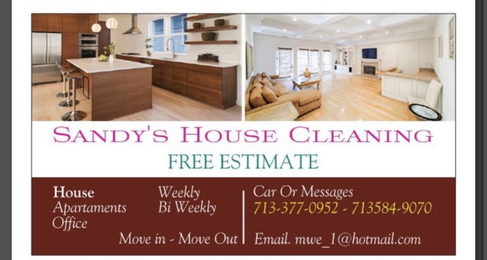 SANDY’S HOUSE CLEANING - Updated August 2024 - Dickinson, Texas - Home Cleaning - Phone Number ...