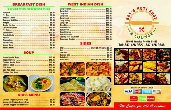 ROY’S ROTI SHOP AND LOUNGE - 189-09 Jamaica Ave, New York, New York ...