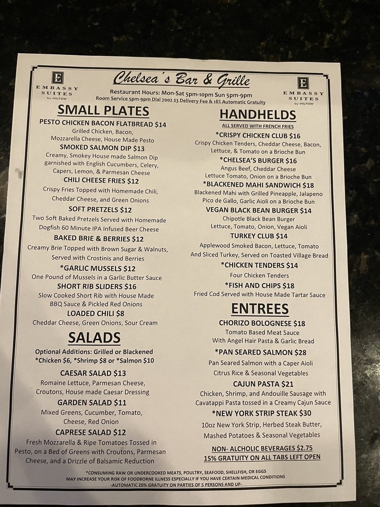 CHELSEA’S BAR & GRILLE - 9300 Baymeadows Rd, Jacksonville, Florida ...