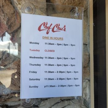 CHEF CHU’S - 2009 Photos & 2205 Reviews - 1067 N San Antonio Rd, Los ...