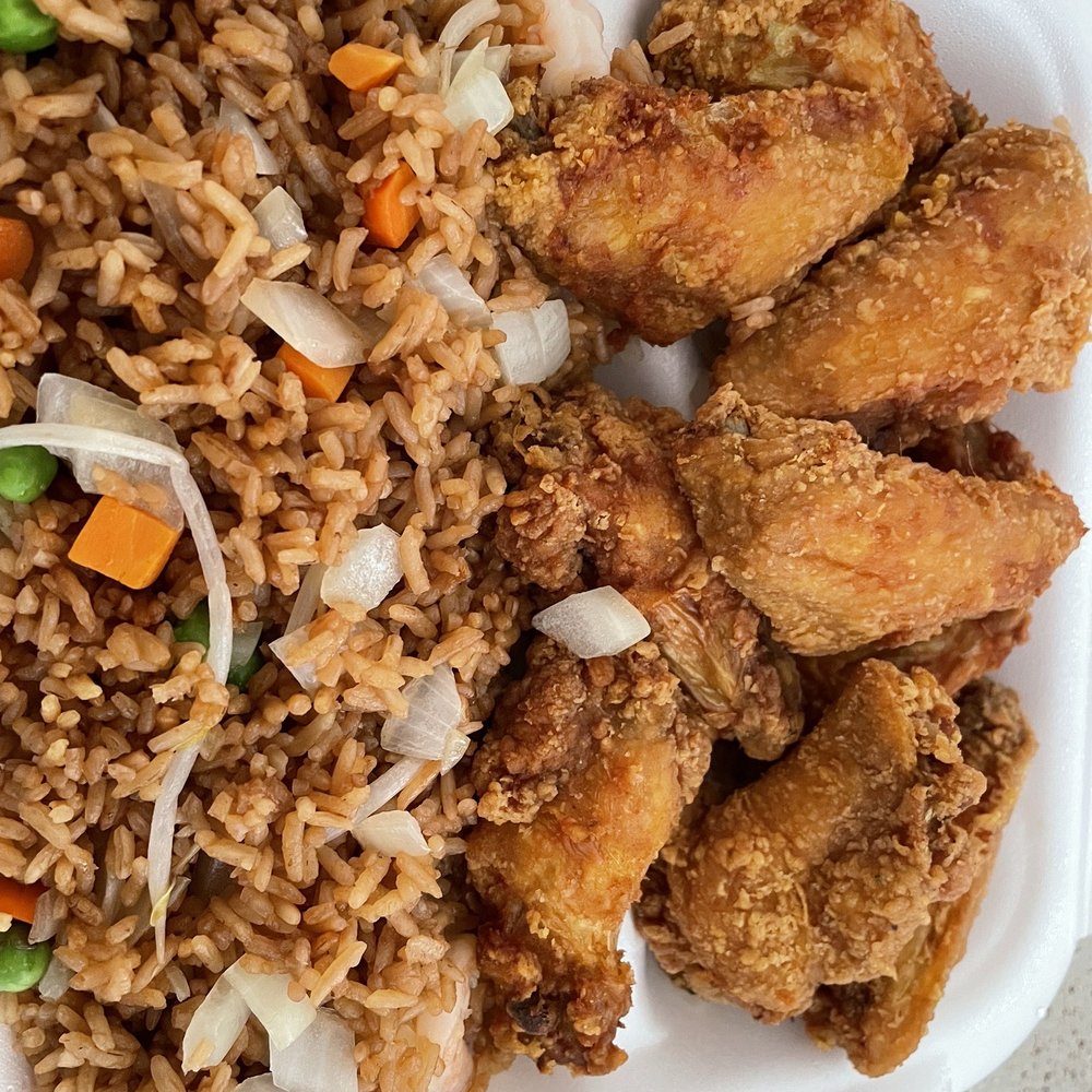 Shrimp Fried Rice With Chicken Wings