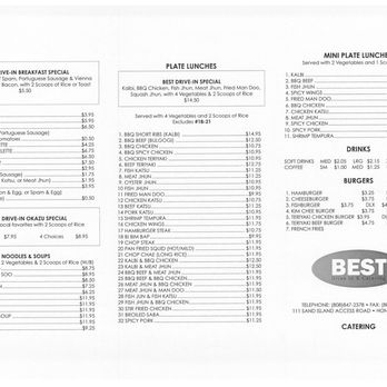 BEST DRIVE-IN - Fast Food at 111 Sand Island Access Rd, Honolulu ...