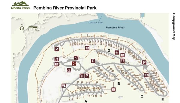 PEMBINA RIVER CAMPGROUND - Pembina Provinvial Park, Entwistle, Alberta ...