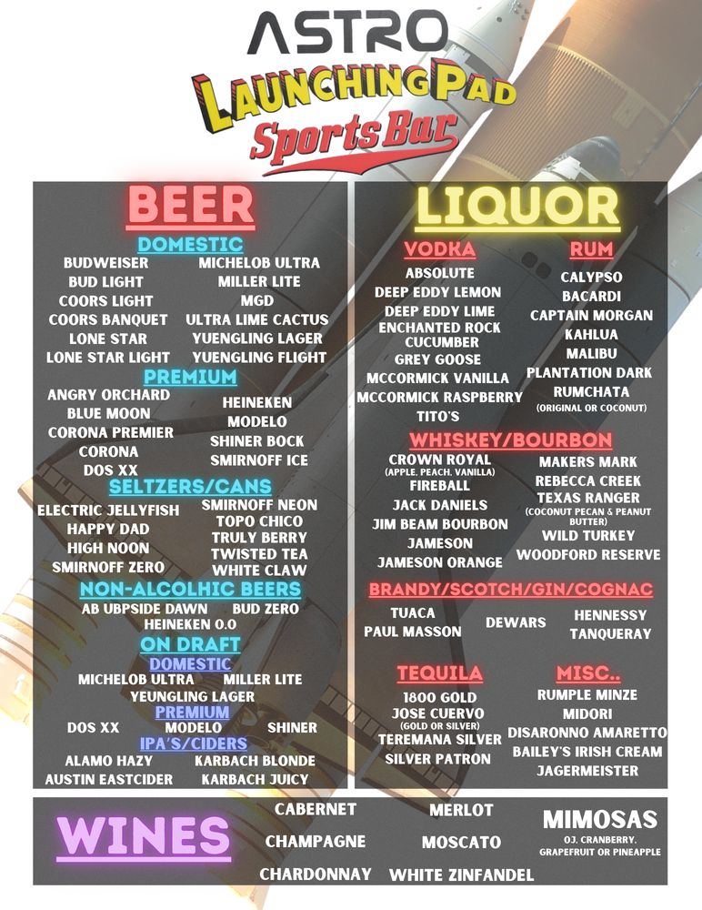 ASTRO LAUNCHING PAD SPORTS BAR - Updated July 2025 - 10 Photos - 3203 ...