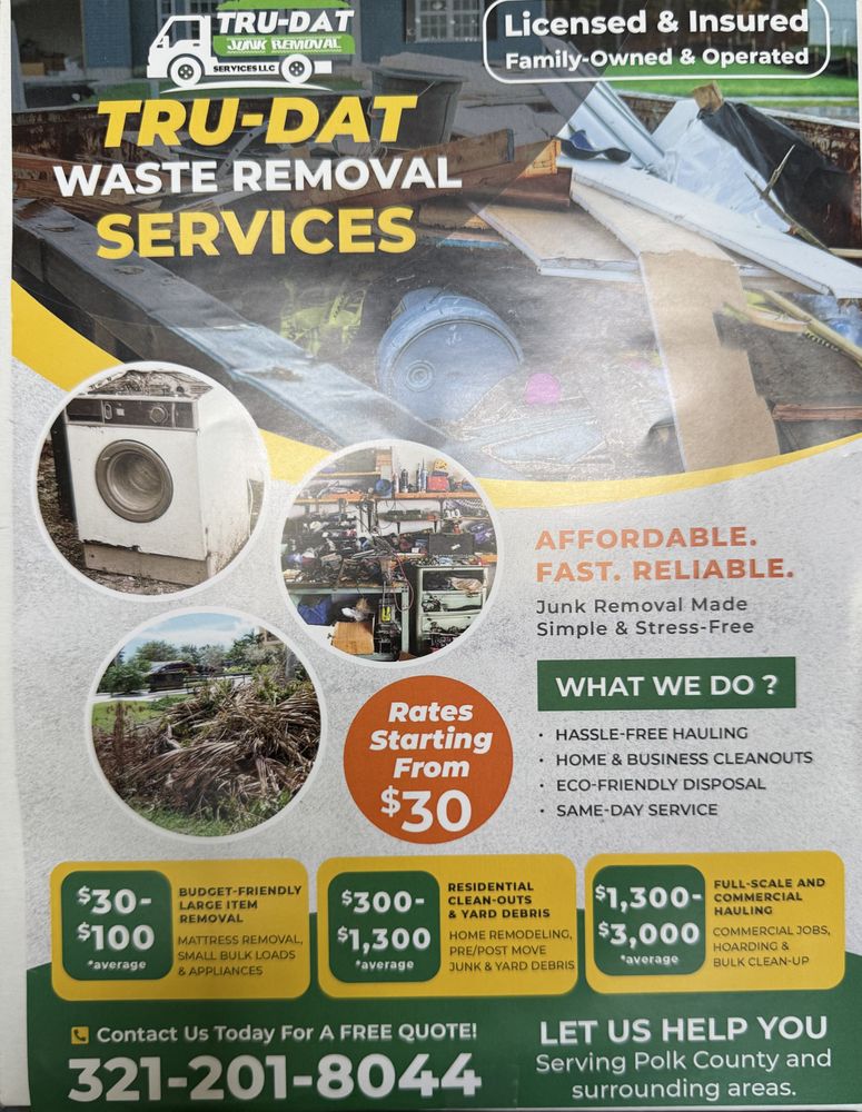 TRU-DAT SERVICES - Updated February 2025 - Orlando, Florida - Junk ...