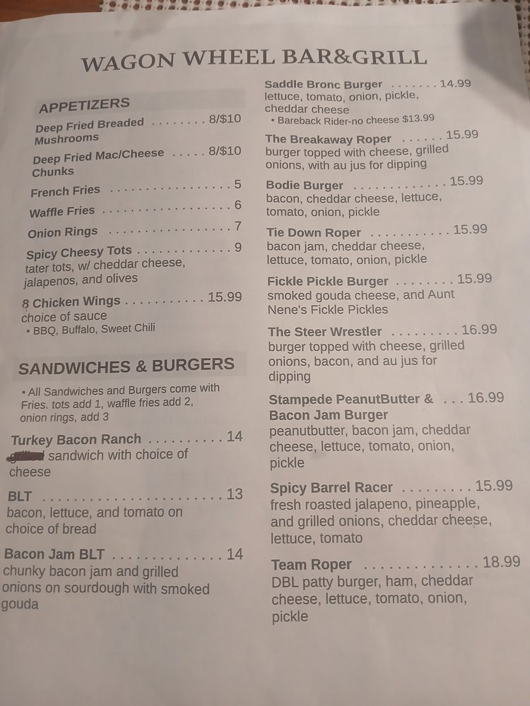 WAGON WHEEL BAR & GRILL - Updated February 2025 - 1454 Old Hwy 97 ...