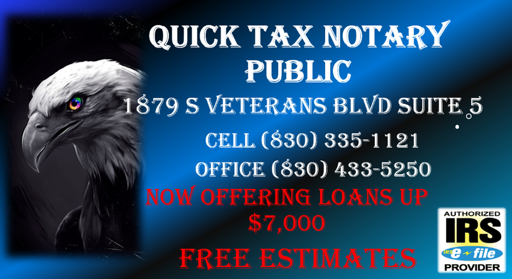 QUICK TAX NOTARY PUBLIC - Updated August 2025 - Request a Quote - 1879 ...