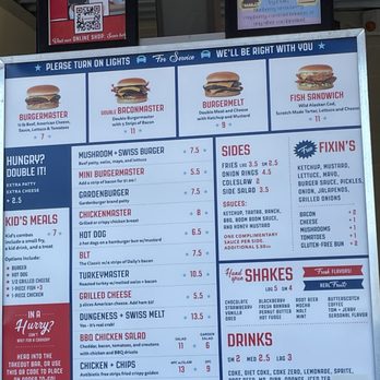 Burger master menu store