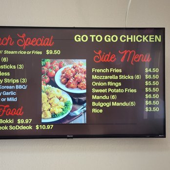 Chicken to go menu store