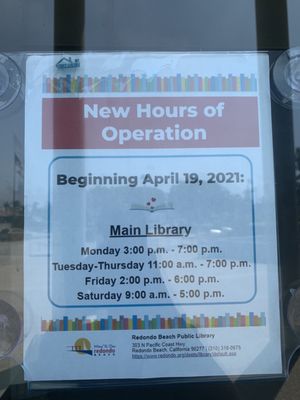 REDONDO BEACH PUBLIC LIBRARY -- THE MAIN LIBRARY - Updated August 2025 ...