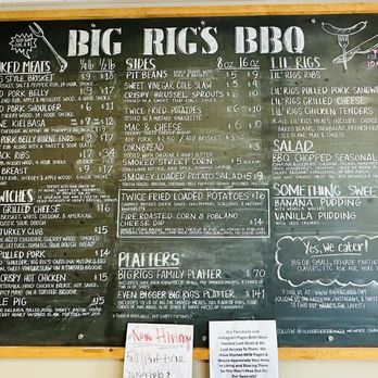 BIG RIG’S BBQ - Updated August 2025 - 181 Photos & 222 Reviews - 226 A ...