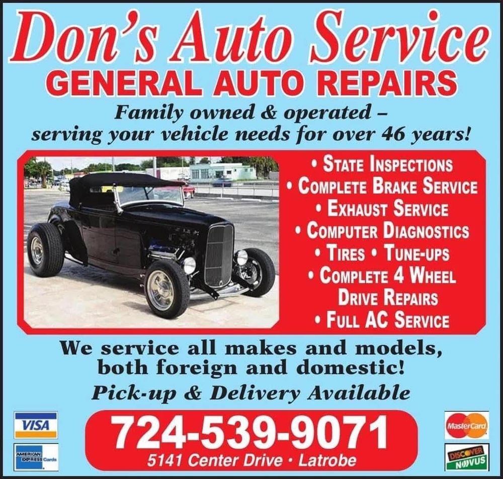 DON’S AUTO SERVICE - Updated July 2024 - 5141 Center Dr, Latrobe ...