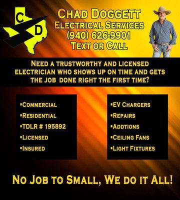 CHAD DOGGETT ELECTRICAL SERVICES - Updated June 2026 - PO Box 1094 ...